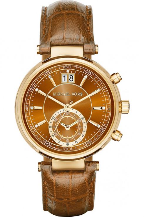 Michael Kors Parker Rose Dial Rose Gold SS Chrono Quartz Ladies Watch ...