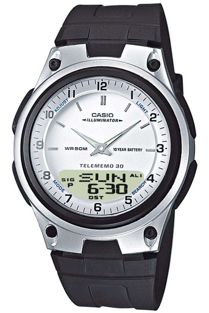Casio Standard นาฬิกาข้อมือ รุ่น AW-80-7A (Black) - 12/24HR - ThaiPick