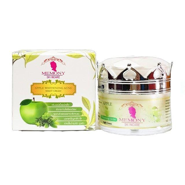 MEMONY SKINCARE APPLE WHITENING ACNE NIGHTCREAM ครีมแอปเปิ้ลหน้าใส ครีม ...