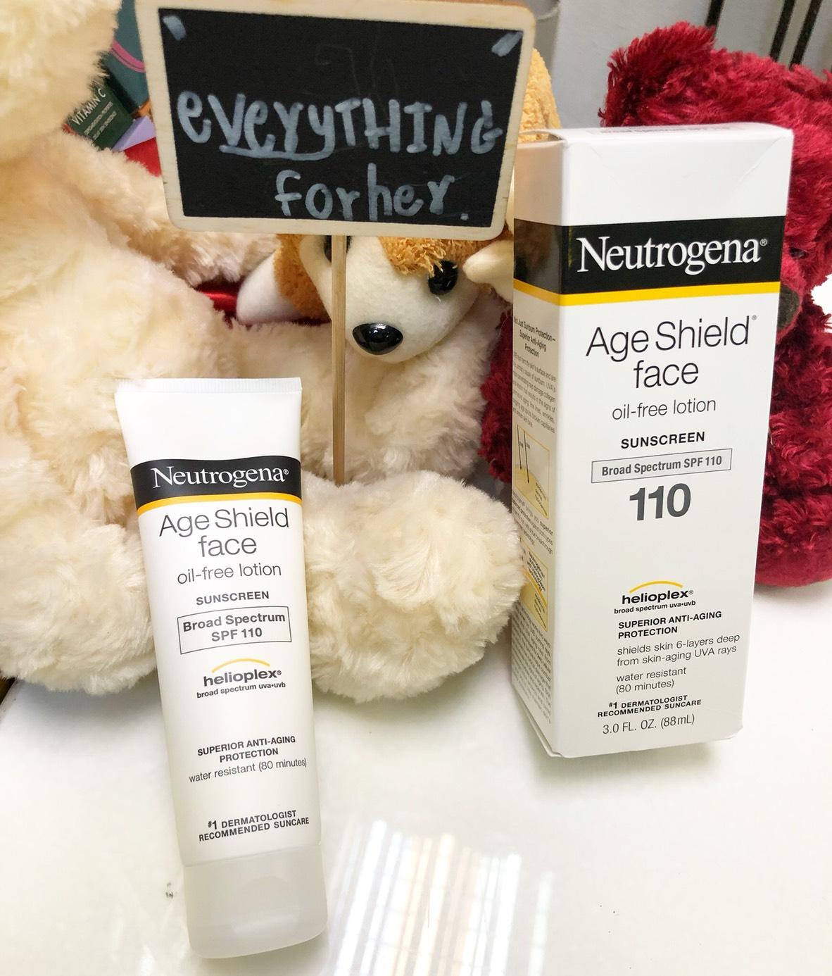 Neutrogena, Age Shield Face, Oil-Free Sunscreen, SPF 110, 3 fl oz (88 ...