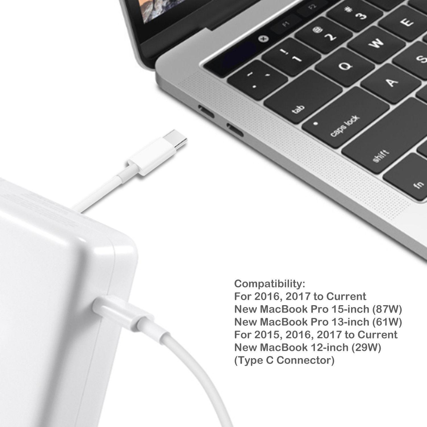 AirsFish 87W Macbook USB-C Power Adapter Replacement Charger Adapter ...