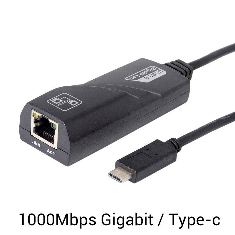 Type-c1000Mbps Type-c USB-C to RJ45 Gigabit Ethernet LAN Network ...