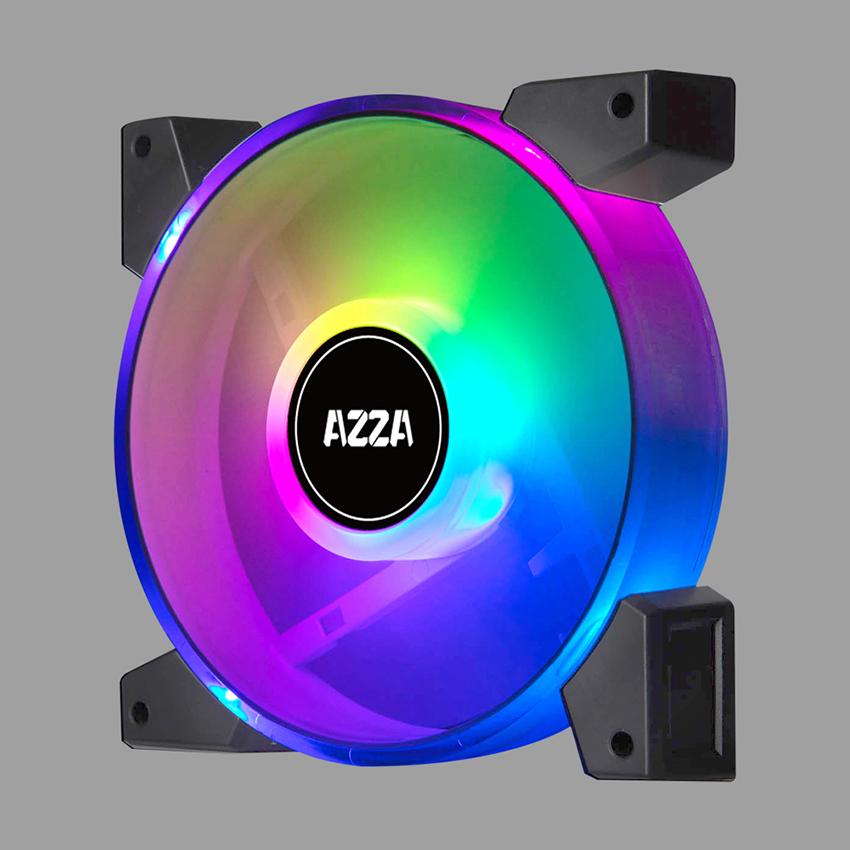 AZZA PWM Fan Case 120mm. HURICANE II Dual Ring Digital RGB - Black ...