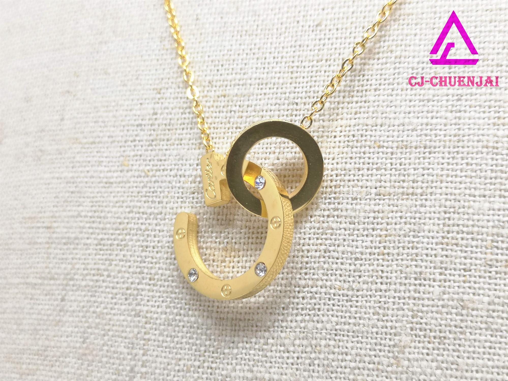 CJ Jewelry สร้อยคอแฟชั่นพร้อมจี้ สแตนเลสแท้ สามารถปรับความยาวได้ รหัส ...