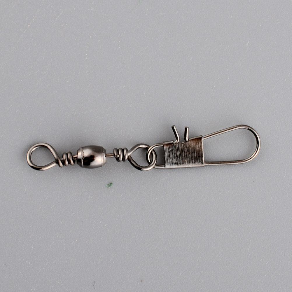 100Pcs Brass Barrel Swivel Pin Fishing Connector Link Solid Rings With ...