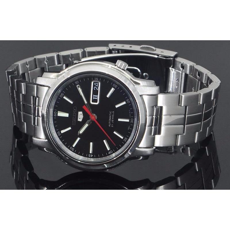 5 SEIKO 5 Automatic รุ่น SNKL83K1 นาฬิกาข้อมือผู้ชาย สีเงินหน้าปัดดำ ...
