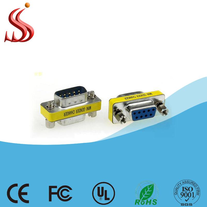 High quality DB9 9Pin Male to Female Gender Changer Converter Adapter DB9 Serial Adapter RS232 ...