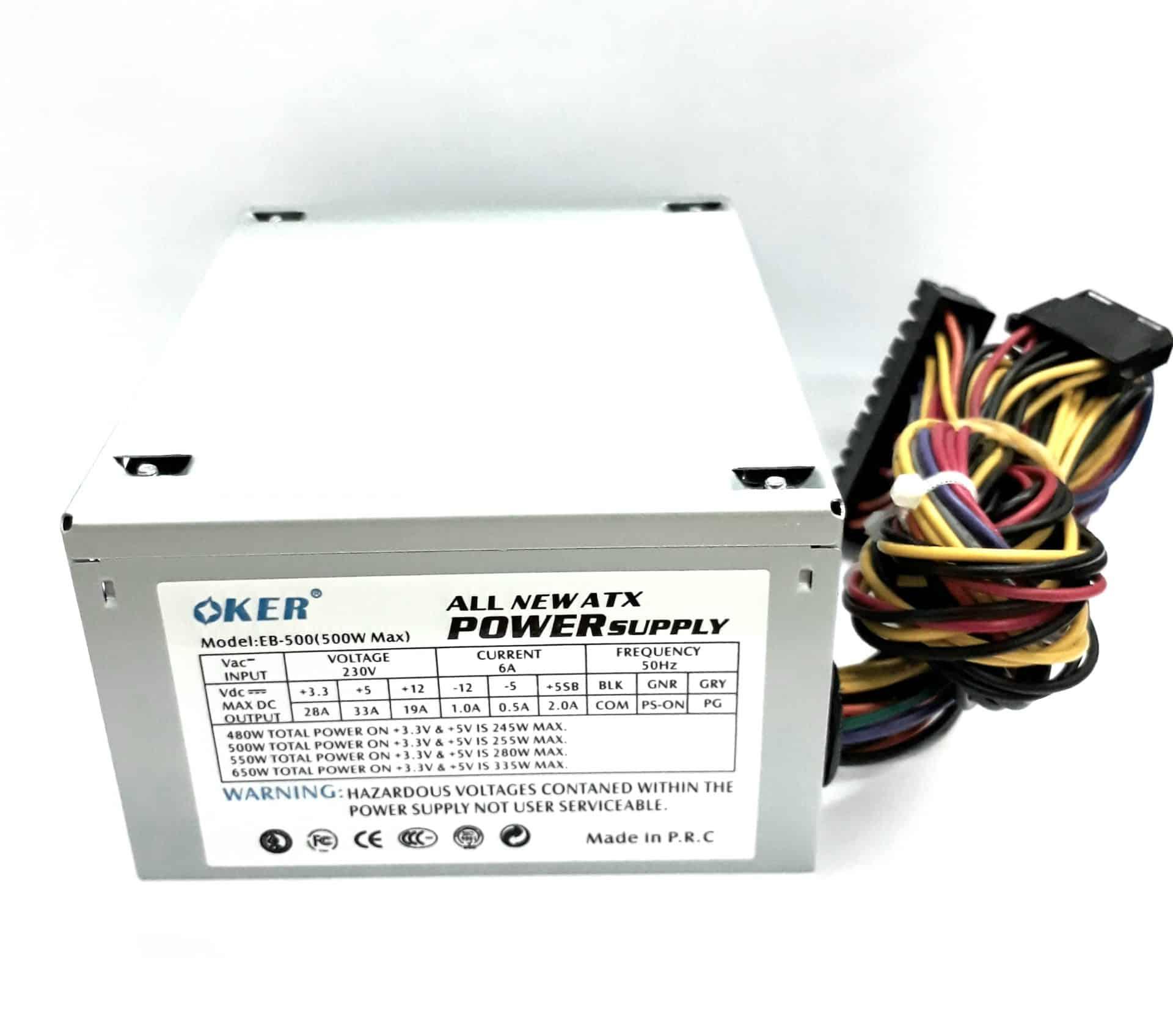 ราคาถูก/ส่ง Oker Power Supply 550 W (Sliver) ส่งฟรี! - CC Outlet - ThaiPick