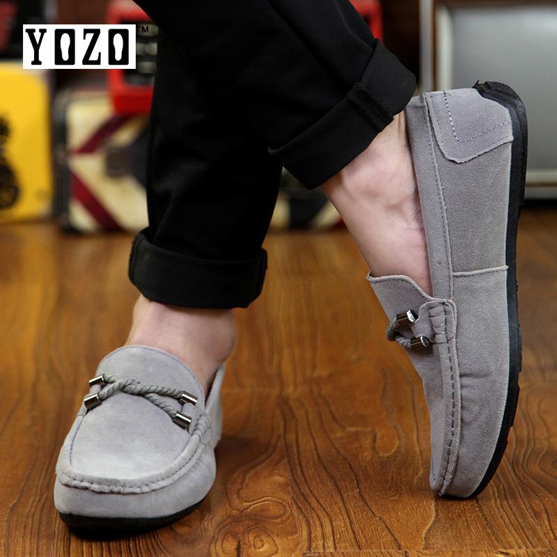 YOZO ของแท้หนังรองเท้าส้นแบนรองเท้าส้นเตี้ยโลฟเฟอร์บุรุษแฟชั่นใหม่ลำลอง ...