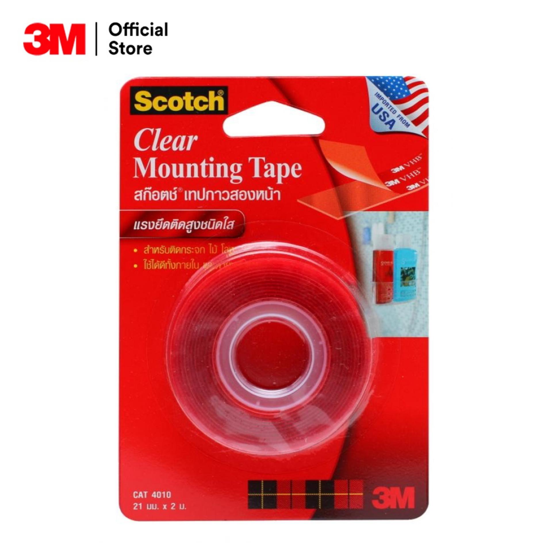 สก๊อตช์® 4010 เทปกาวสองหน้าแรงยึดติดสูงชนิดใสScotch® Mounting Tape, Cat4010, Clear, 21 Mm X 2M ...