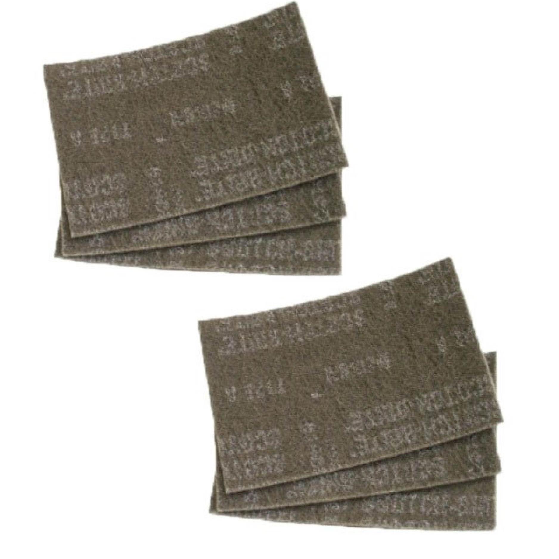 3M (x6แผ่น) แผ่นใยขัด 6"x9" Handpads Scotch-Brite 7496 7440 7445 7447 ...