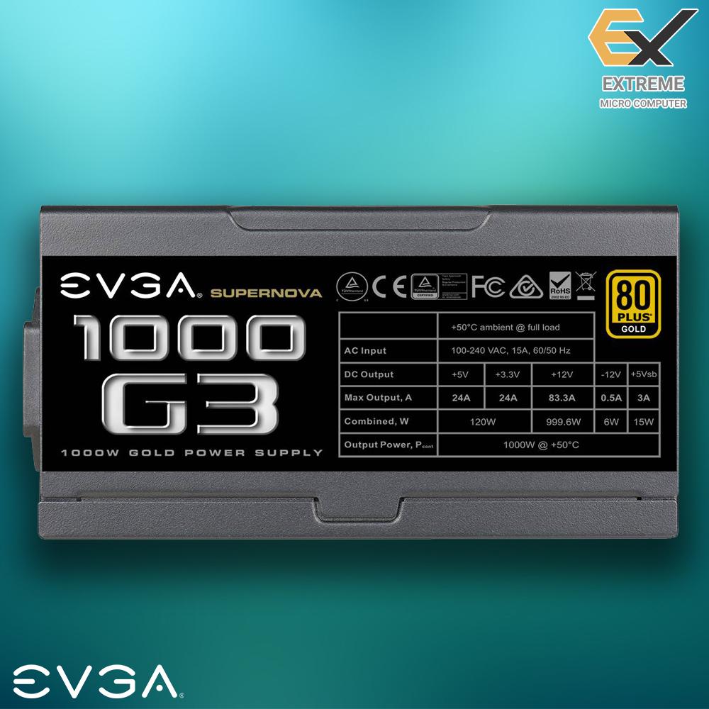 EVGA SuperNOVA 1000 G3 80 Plus Gold 1000W Fully Modular 10 Year Warranty - Extreme Micro ...