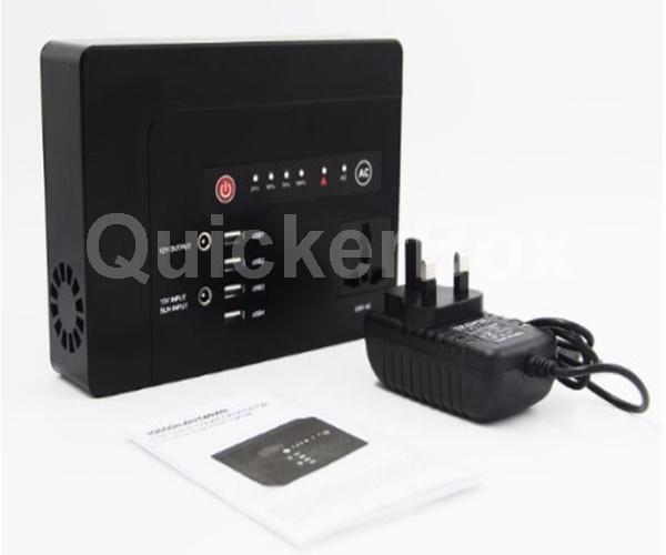 200W Power Bank mit 4 USB Ports 230V AC Steckdose 12V und 15V 39,600 mAh - Com_Seven_Intertech ...