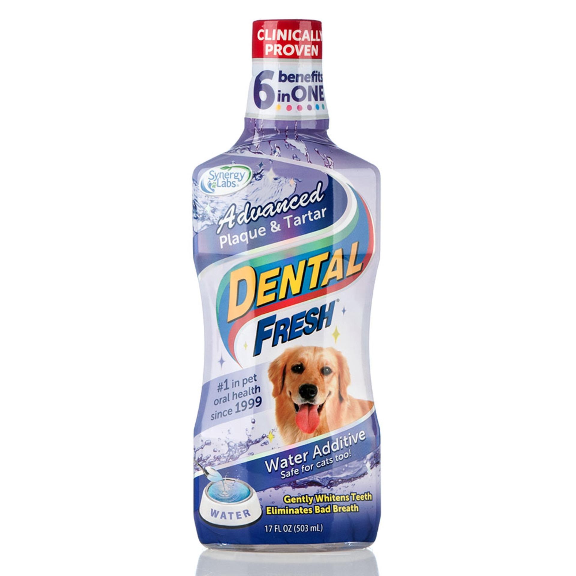 Dental Fresh Dog น้ำยาดับกลิ่นปากสุนัข น้ำยาบ้วนปาก ผสมน้ำ สูตรลดคราบ ...