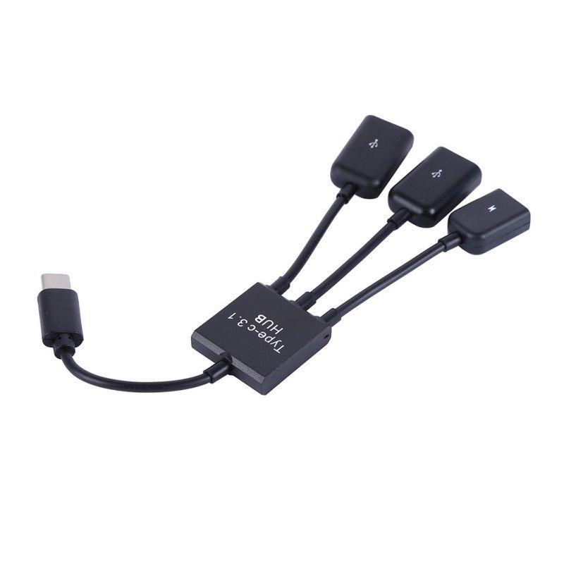 Type C Cable 3 in 1 USB C Type C OTG Host Cable Hub Cord Adapter ...