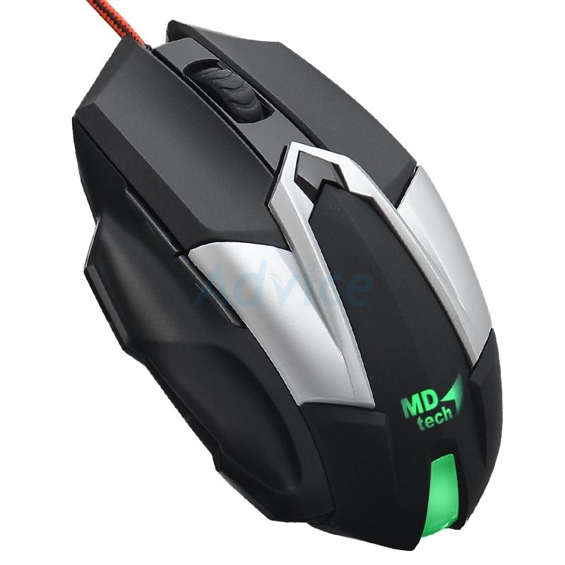 USB Optical Mouse MD-TECH (MD-179) Silver/Black Mouse เมาส์สำหรับ ...