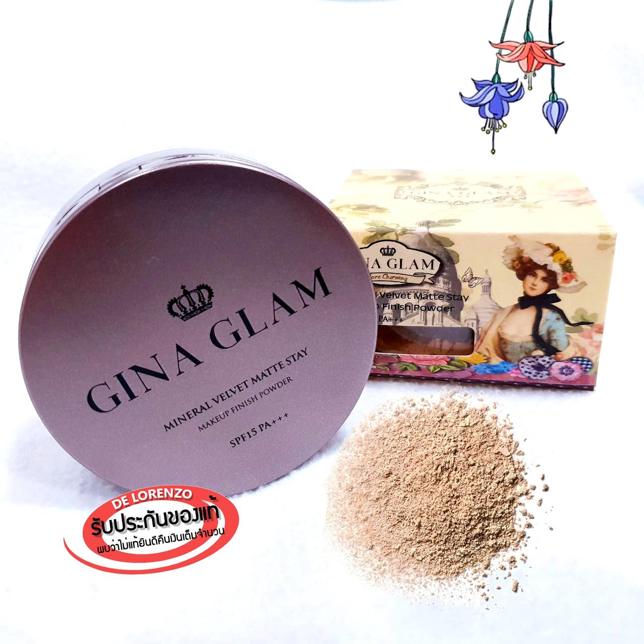 Gina Glam Mineral Velvet Matte Stay Loose Powder SPF15PA+++ G39 แป้งจีน ...