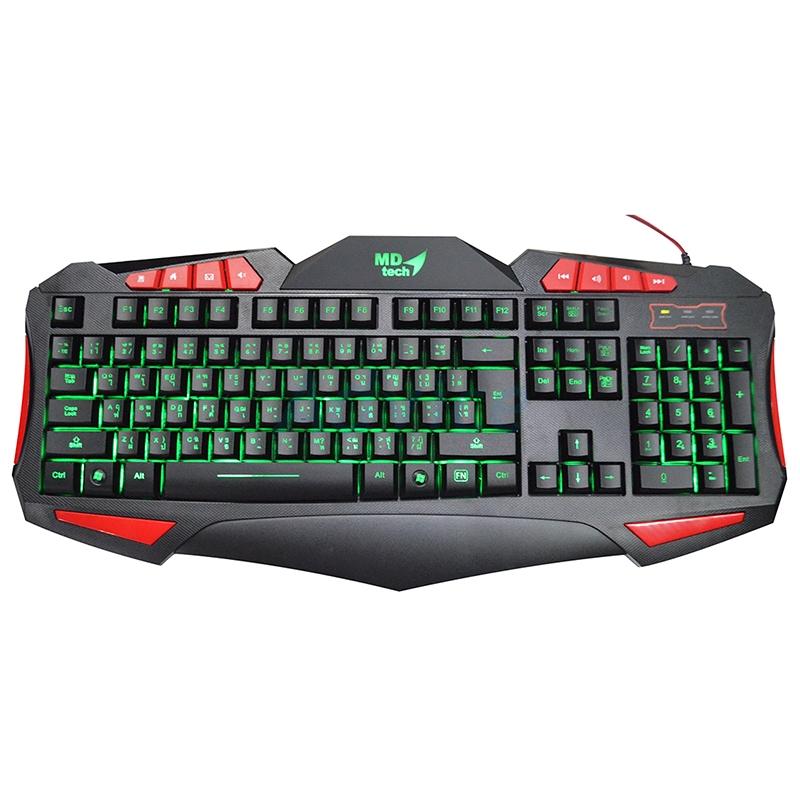 MD-TECH USB Multi Keyboard (KB-699L) Black/Red | Lazada.co.th