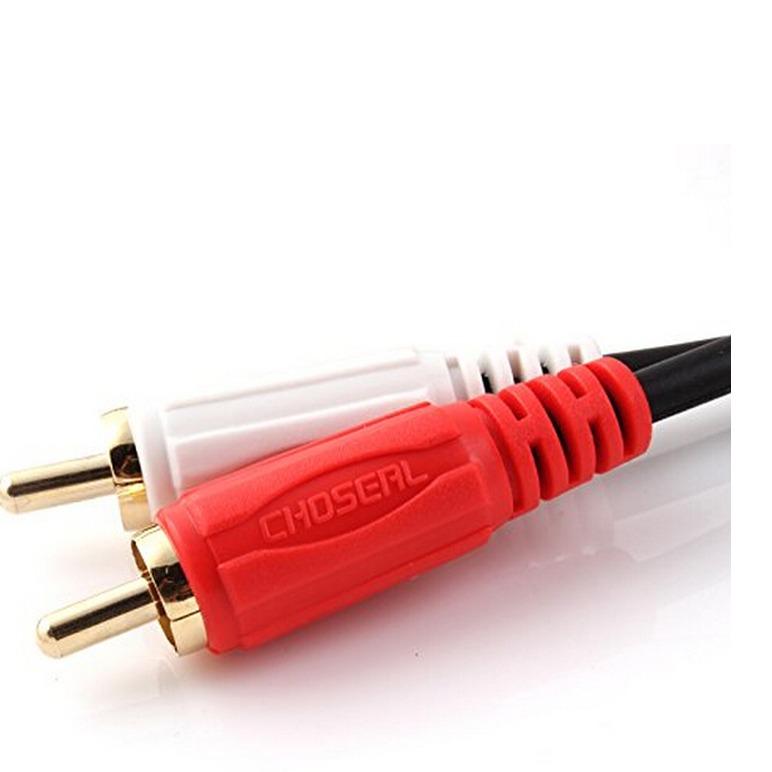 Qishop AV High Grade Cable Stereo 3.5mm (M) / 2 RCA (M) Length 3m (สืดำ ...