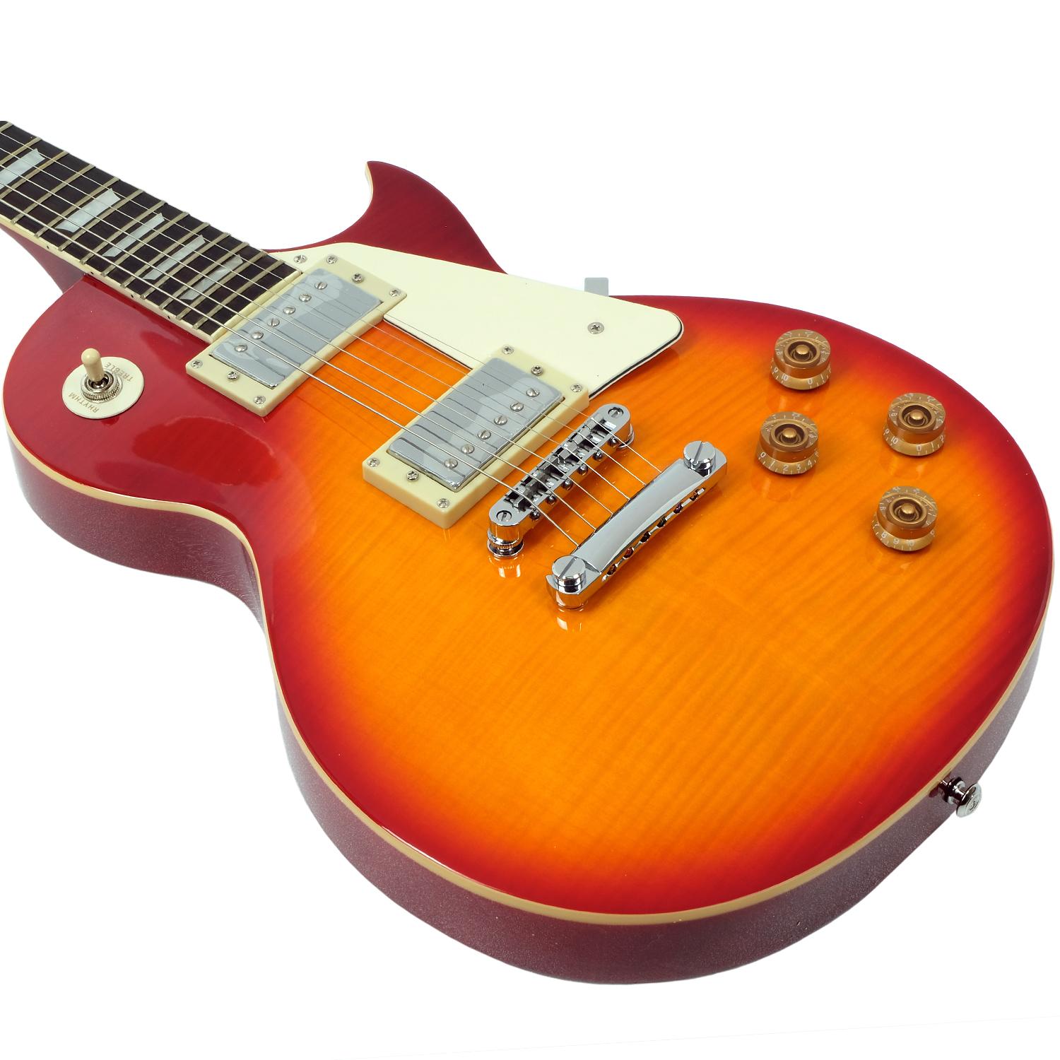 Paramount ELS2-CS กีตาร์ไฟฟ้า ทรง Les Paul สีเชอร์รี่ซันเบิร์ส ** สาย D ...