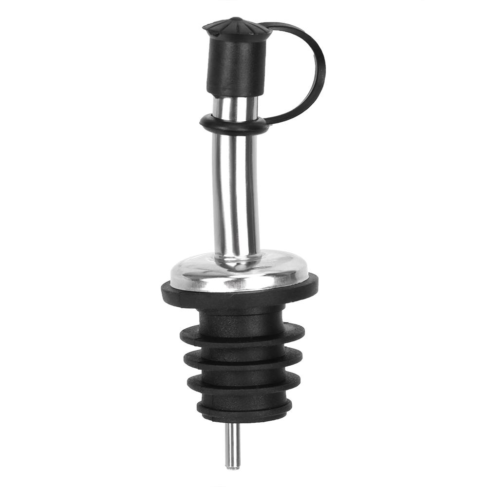 Stainless Steel Oil Stopper Wine Pourer Double Cover Nozzle Kitchen Bar ...