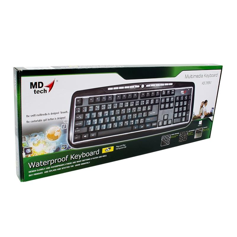 USB Multi Keyboard MD-TECH (KB-318M) Black/Red - Deenaenae - ThaiPick
