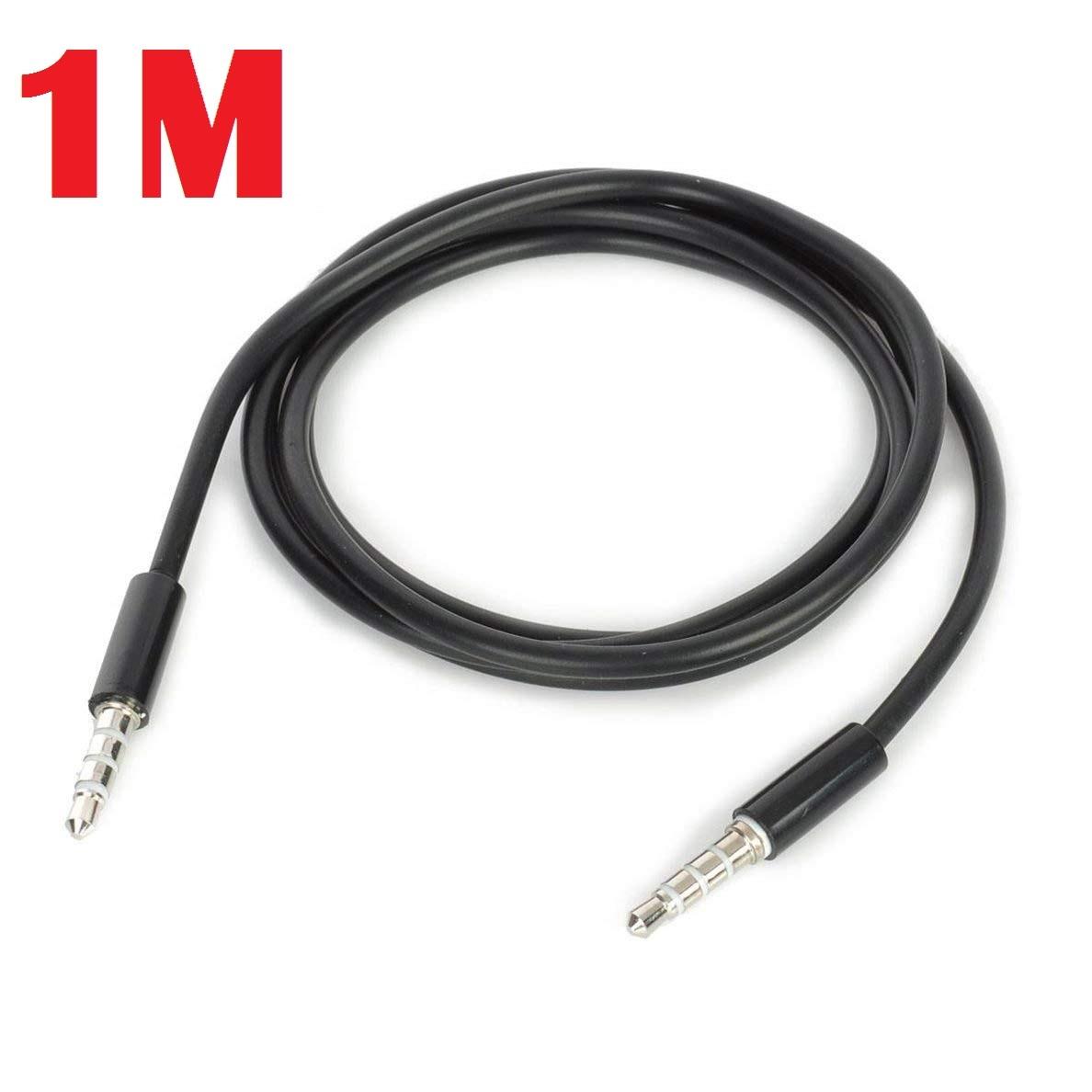 3.5mm 4-Pin Universal Male to Male Auxiliary Extension Audio Stereo ...