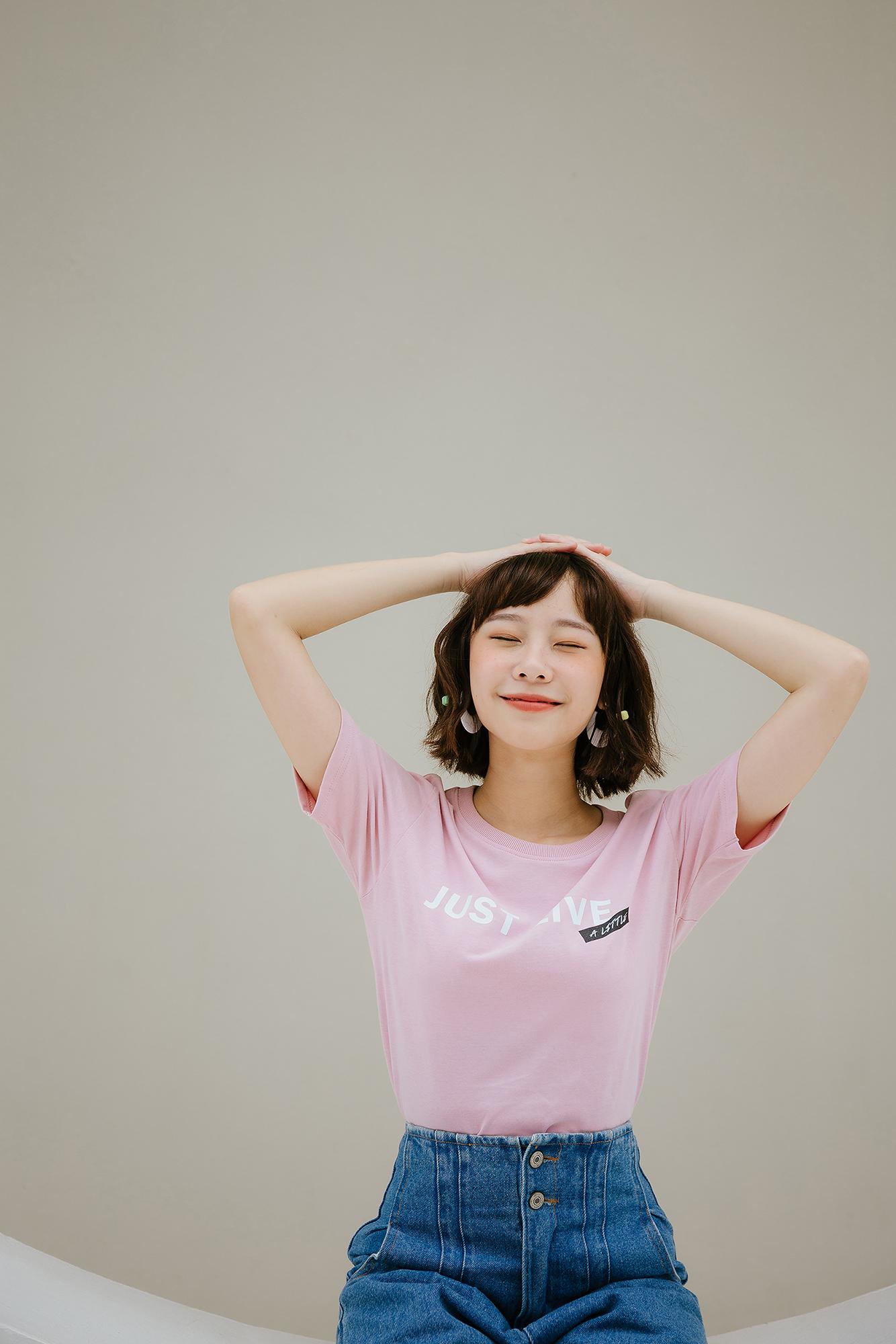 Nineties Design-Nano soft Just live - เสื้อยืดคอกลม - Nineties design ...