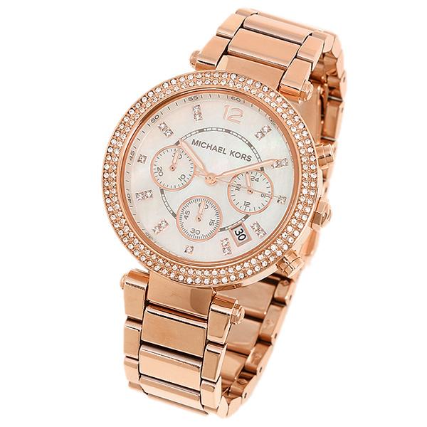 นาฬิกาผู้หญิง MICHAEL KORS Parker Chronograph Rose Gold-tone Ladies ...