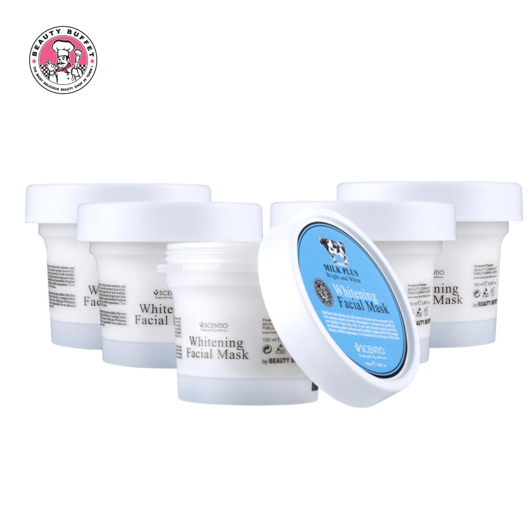 (แพ็ค 5 ขวด) MILK PLUS WHITENING Q10 FACIAL MASK เซนทิโอ มิลค์พลัส ไบร์ ...