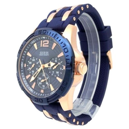 นาฬิกาข้อมือผูชาย Guess Oasis Blue Dial Blue Silicone Men's Watch ...