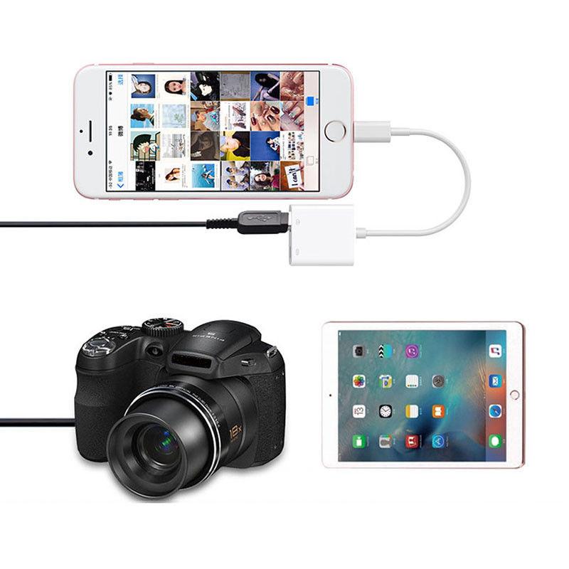Apple Lightning to USB Camera Keyboard Adapter Cable OTG For iPhone ...