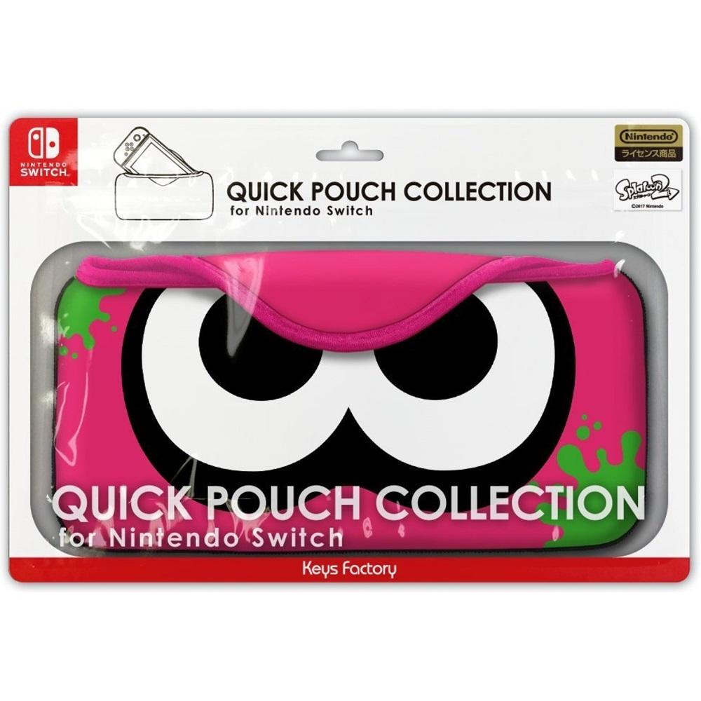 Splatoon 2 Quick Pouch Collection for Nintendo Switch (Neon Pink Squid ...