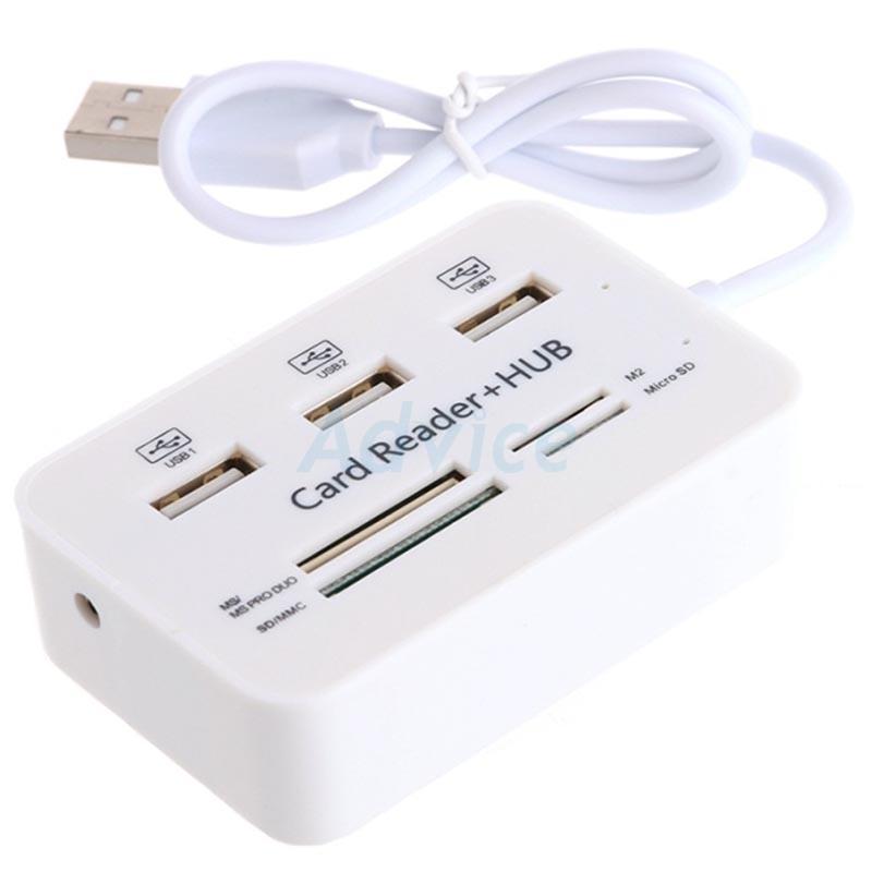 3 Port USB HUB + Card Reader Magic Tech (MT-02) Supports transferrate up to 480 Mbps Support ...