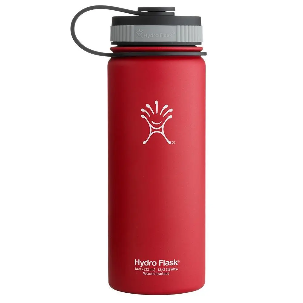 กระติกน้ำ เก็บอุณหภูมิ แสตนเลสสตีล สูญญากาศ Red Hydro flask 18oz สีแดง ...