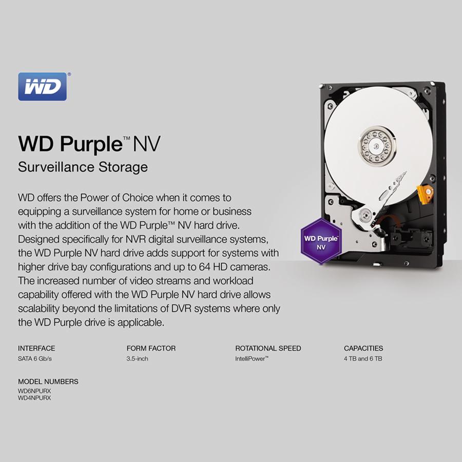 WD Purple 6TB 3.5 Harddisk for CCTV - WD60PURZ (สีม่วง) (by SYNNEX) BY ...