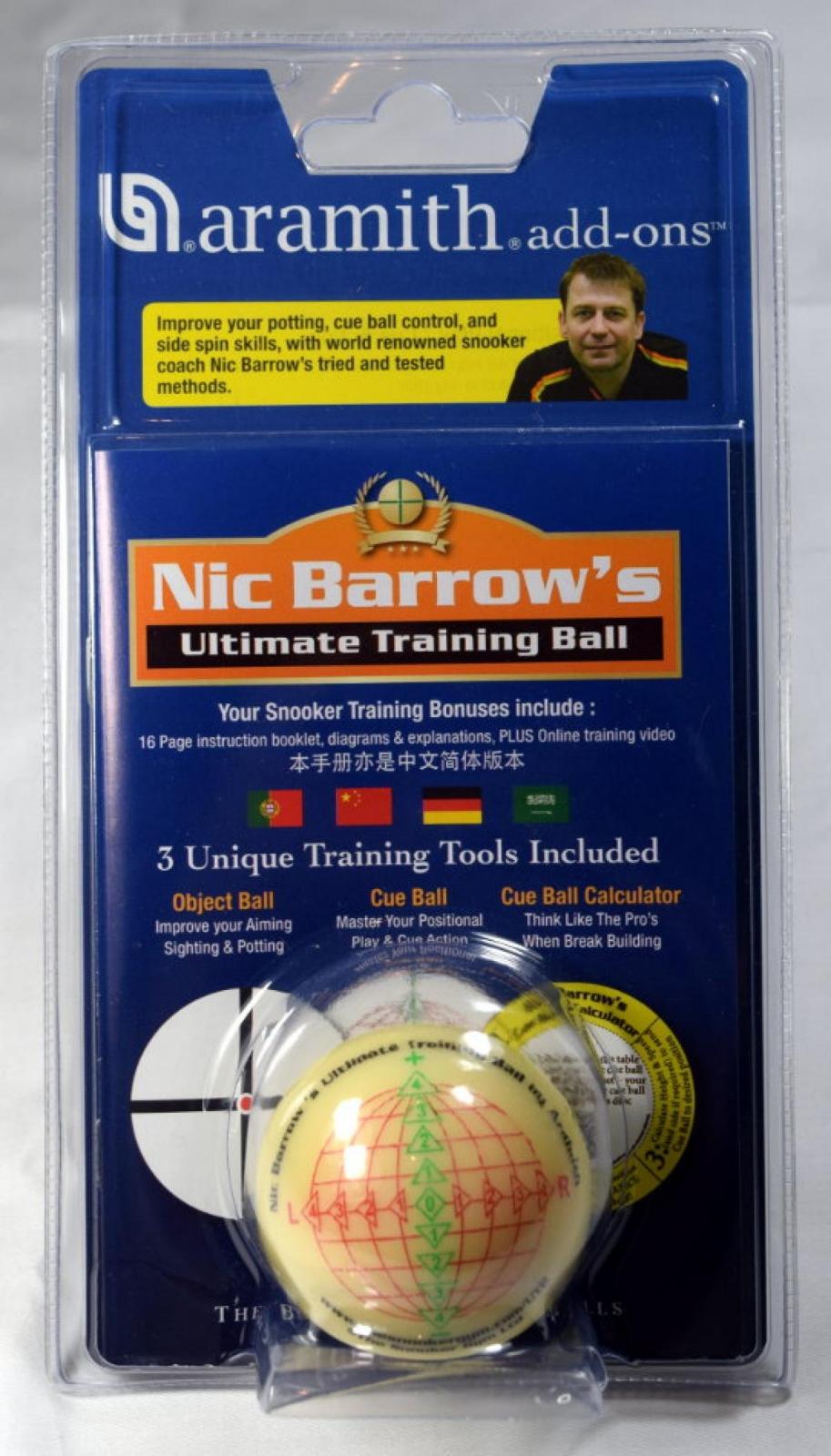 Aramith Nic Barrows Ultimate Training Snooker Cue Ball - Thailand Pool ...
