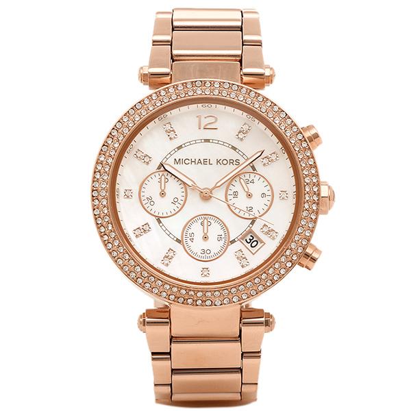 นาฬิกาผู้หญิง MICHAEL KORS Parker Chronograph Rose Gold-tone Ladies ...