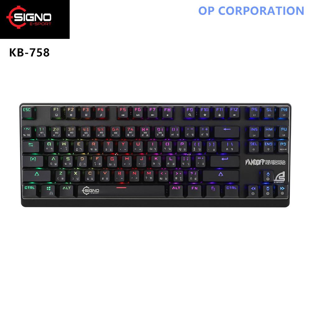 Signo คีย์บอร์ด E-Sport KB-758 VANDOFF RGB Mechanical Gaming Keyboard ...