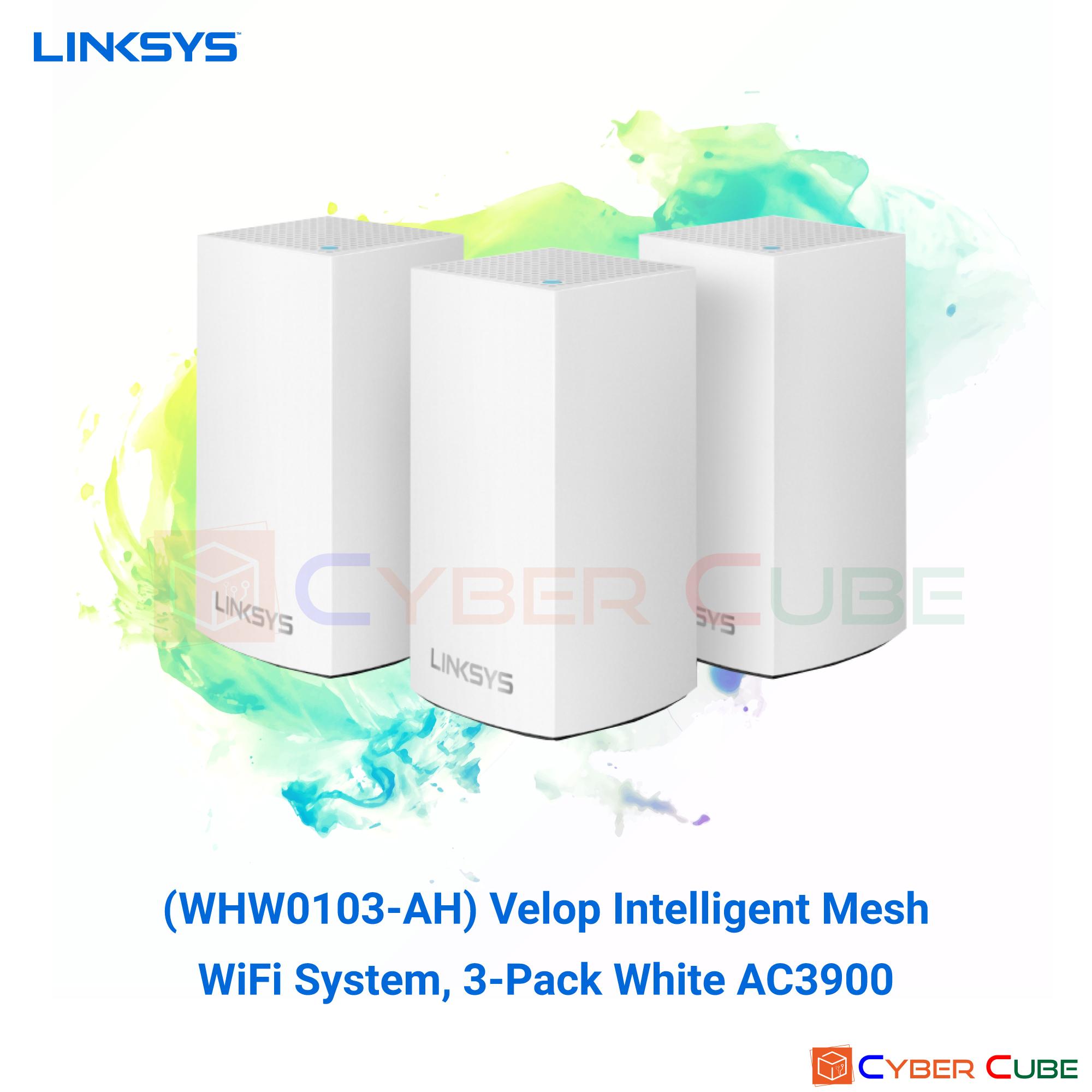 Linksys VELOP WHW0102-AH Intelligent Mesh WiFi System (2-Pack) Dynamic Dual-Band AC2600 ...