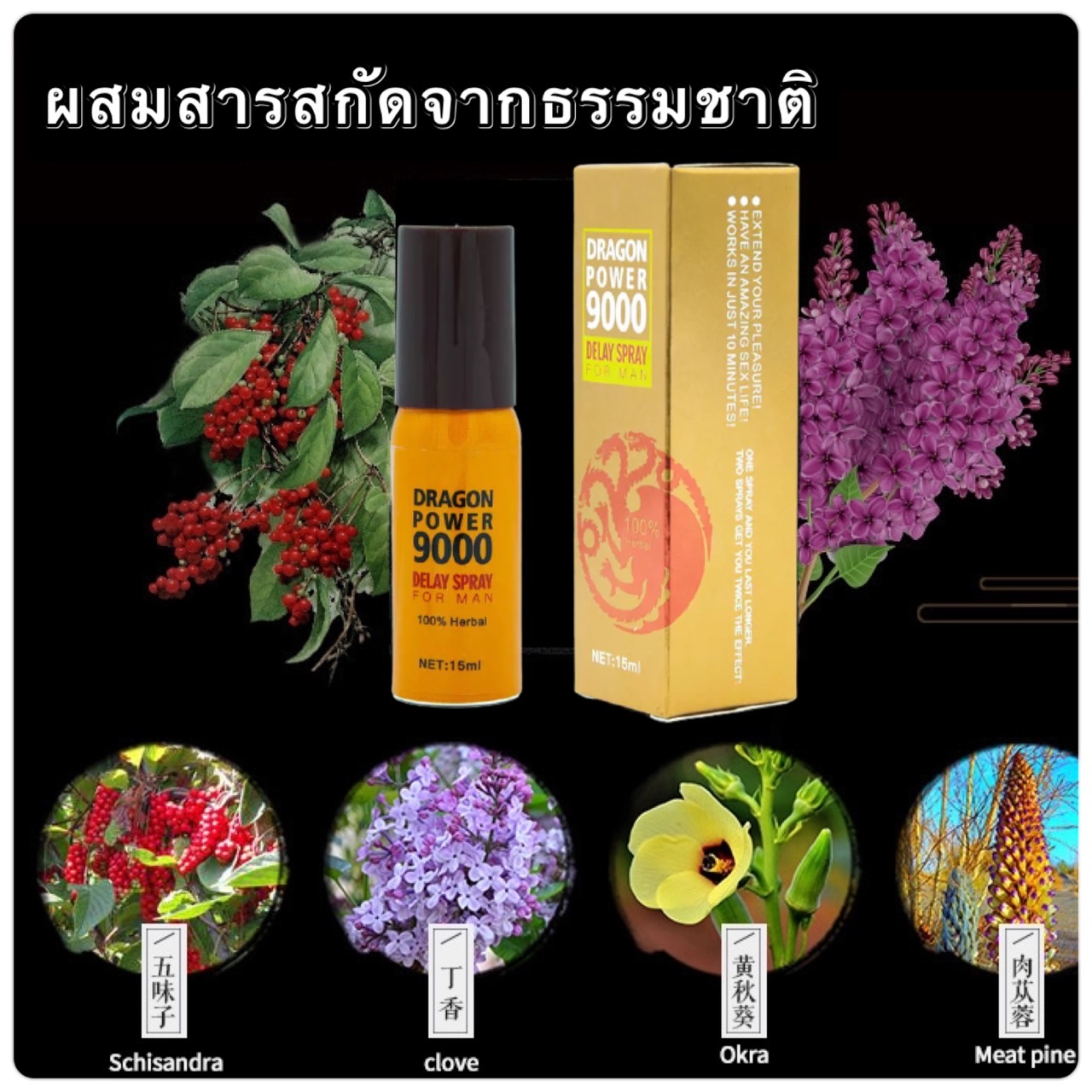 ถูก/แท้/ส่งด่วน/ ดร้าก้อน พาวเวอร์ 9000 สเปรย์ (Dragon Power 9000 MEN ...