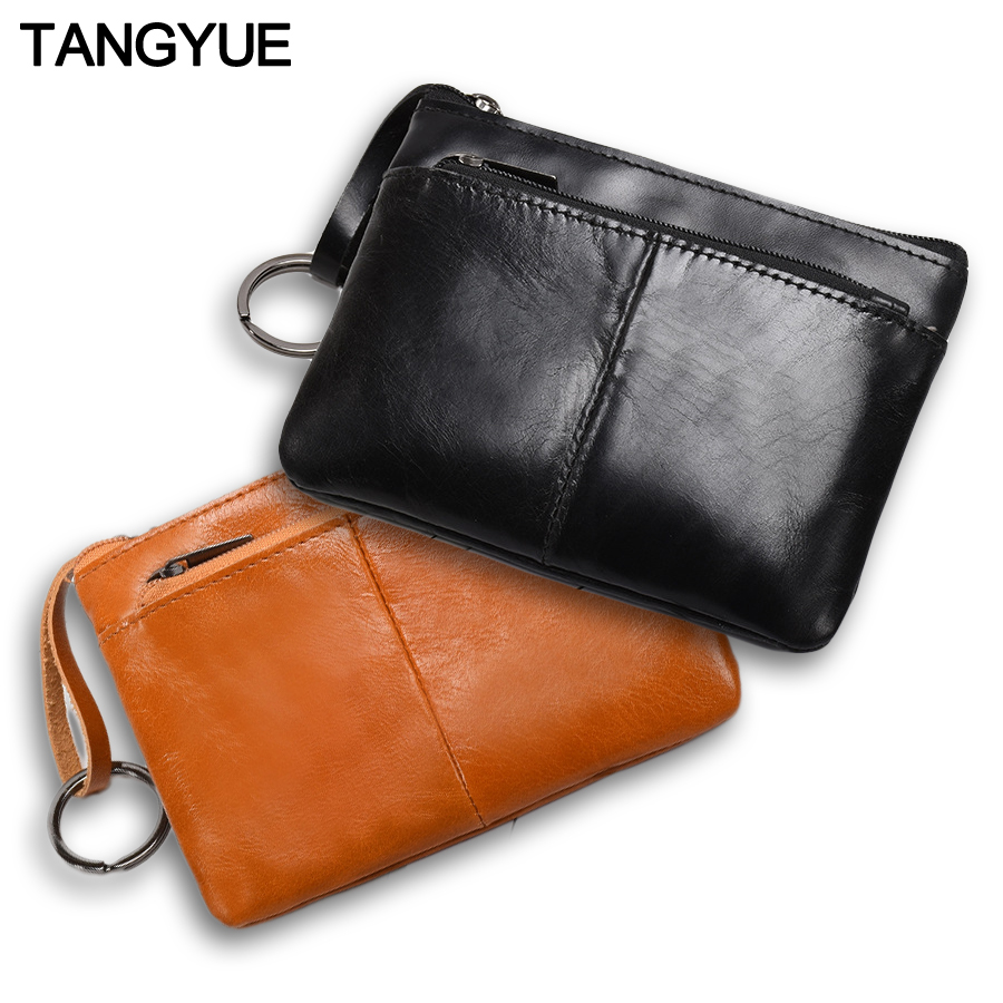 Mini Purse for Men Wallet Women Genuine Leather Zipper Vintage Short ...