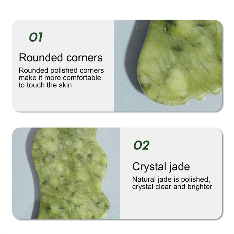 1Pcs Gouache Scraper White Jade Gua Sha Board Natural Stone Scraping ...