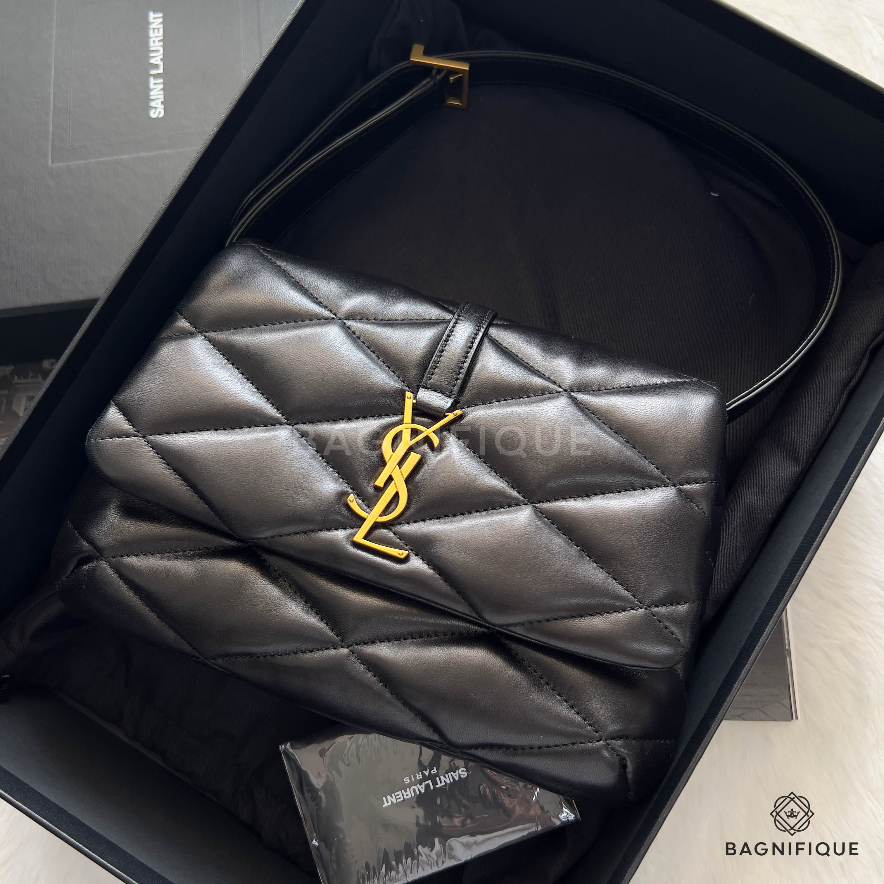 YSL LE 57 HOBO 9 BLACK LAMB GHW - Bagnifique Brandname - ThaiPick
