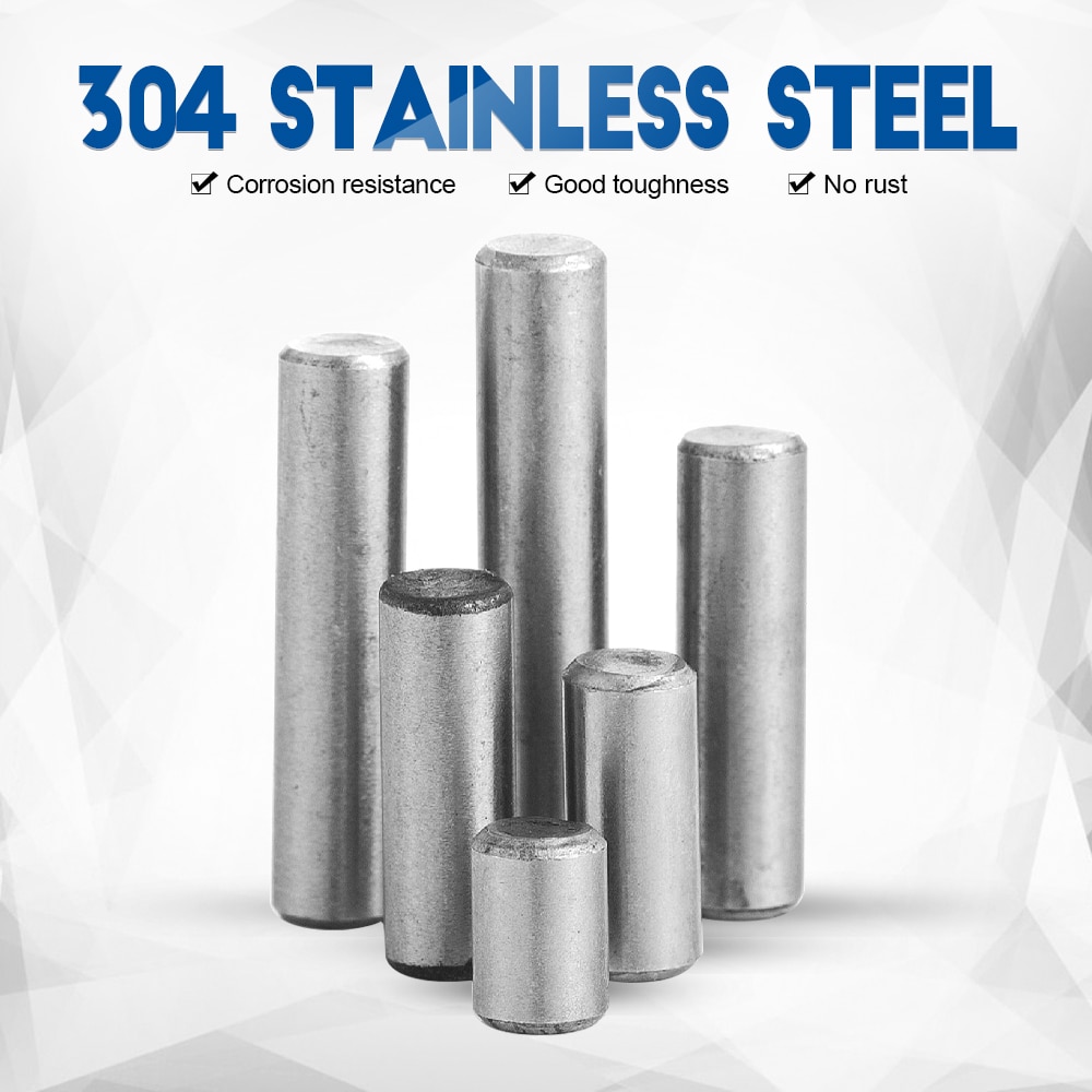 NINDEJIN 5-50pcs metal dowel pins stainless steel m2 m2.5 m3 m4 m5 m6 ...