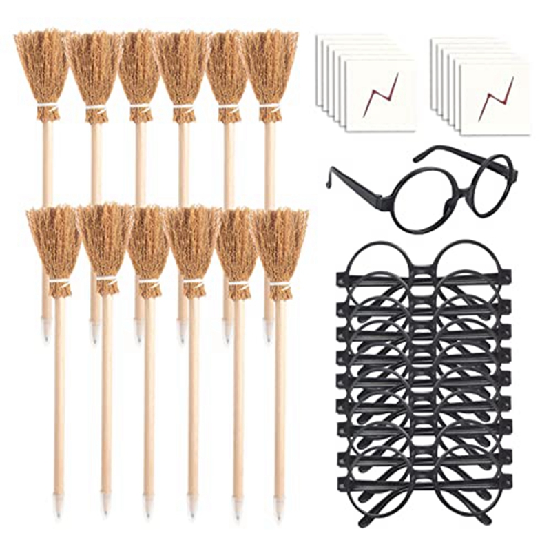 Wizard Party Supplies - Wizard Glasses with Round Frame No Lenses,Witch ...