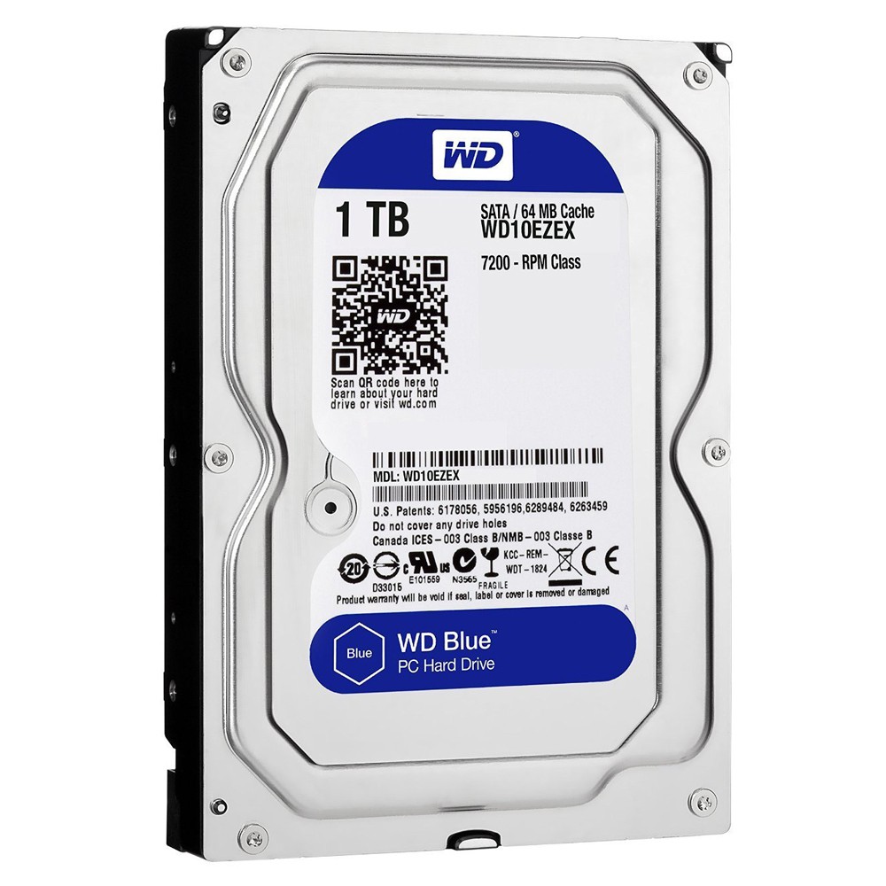 (ของแท้) จำนวน 1 ชิ้น WD HDD PC 1TB/7200 SATA III 64MB Blue 3Y - JJ24 ...