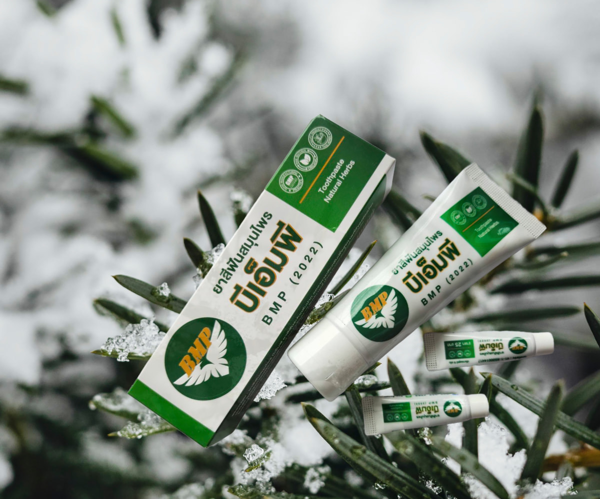 BMP Toothpaste Natural Herbs ยาสีฟันสมุนไพร บีเอ็มพี ของแท้100% ...