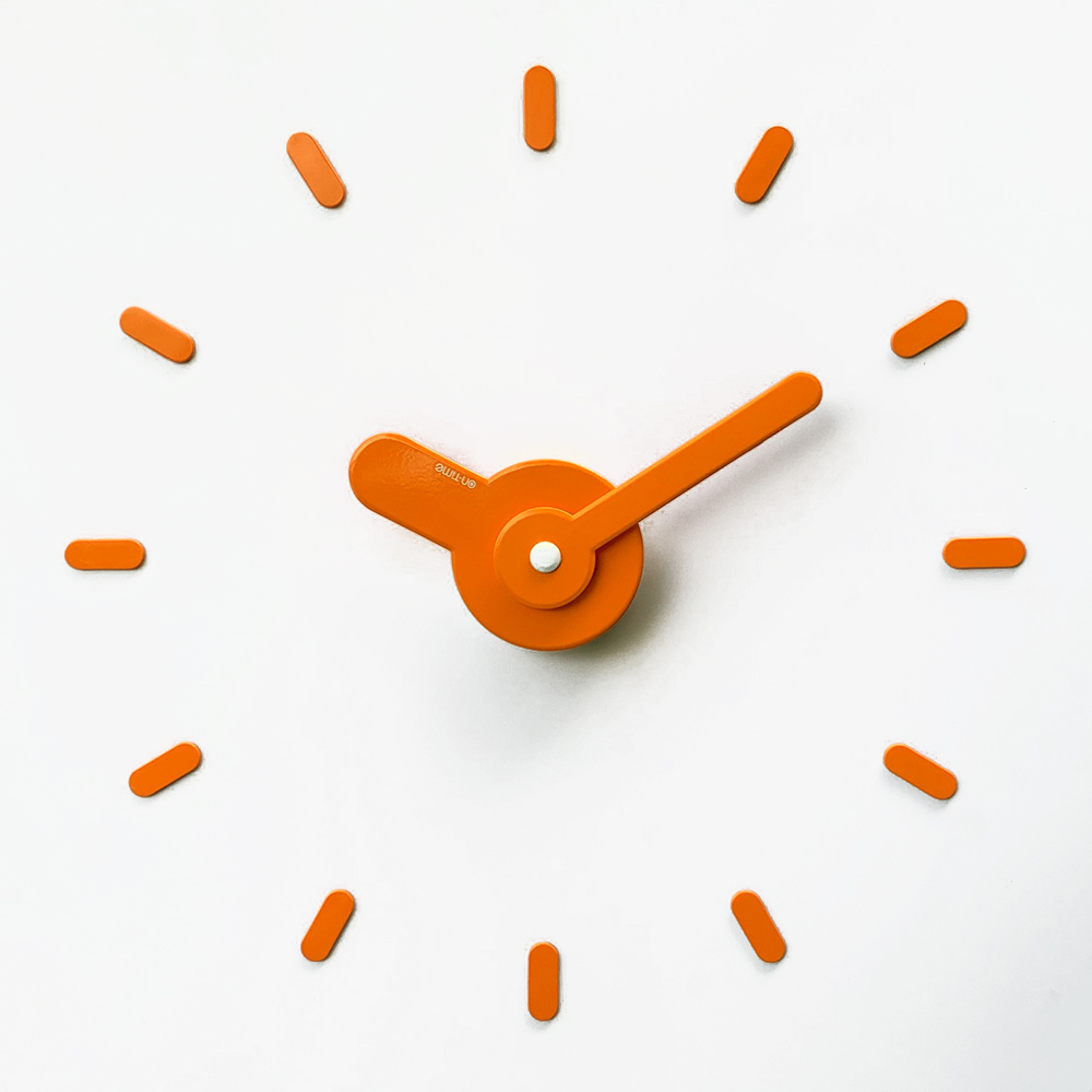 On-Time wall clock นาฬิกาติดผนัง ไม่เจาะผนัง v1m สีส้ม แครอท ขนาด ...