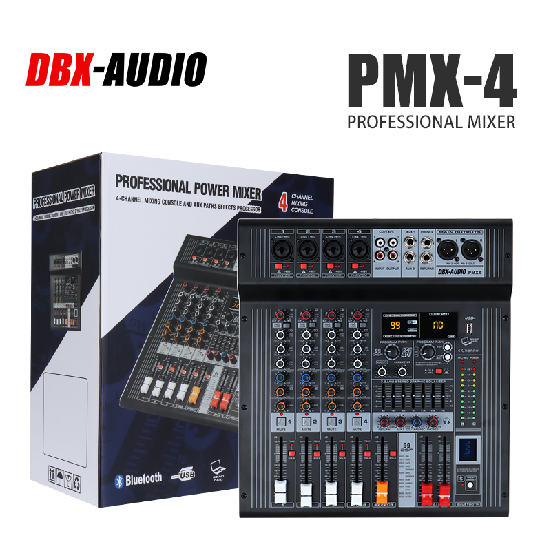 DBX-AUDIO MIXER PMX4/6 /USB มิกเซอร์ 4-6 ช่องมาพร้อมกับเครื่องขยายเสียง ...